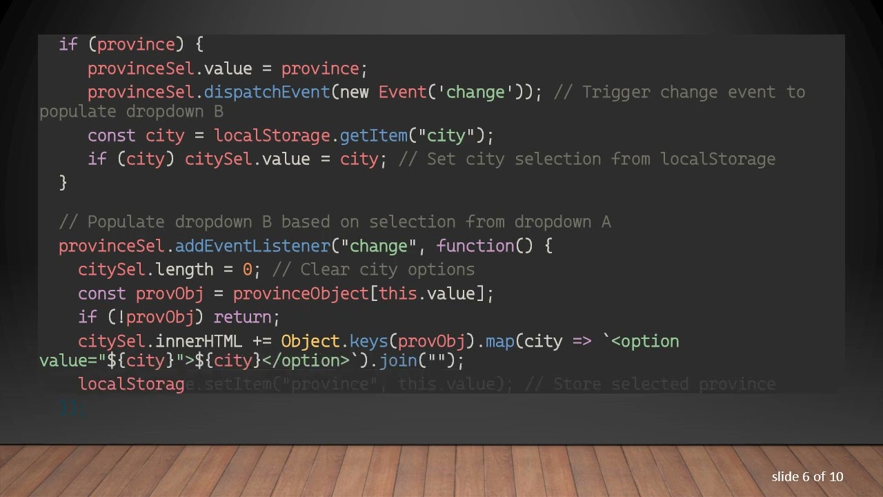 How to Retain Dependent Dropdowns Selected Values After Form Submission or Page Refresh