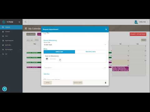 Client Scheduling Single Day Appointment
