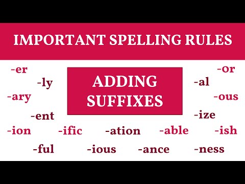 How to Spell - Adding suffixes - Important Rules