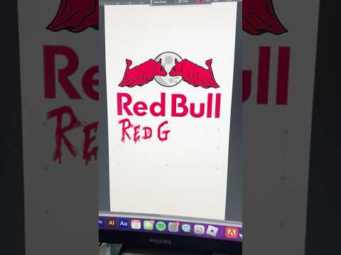 Giving the #RedBull logo a spooky redesign! #spooky #halloween #redesign #logodesign #shorts