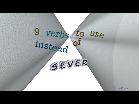 sever - 12 verbs which are synonym of sever (sentence examples)