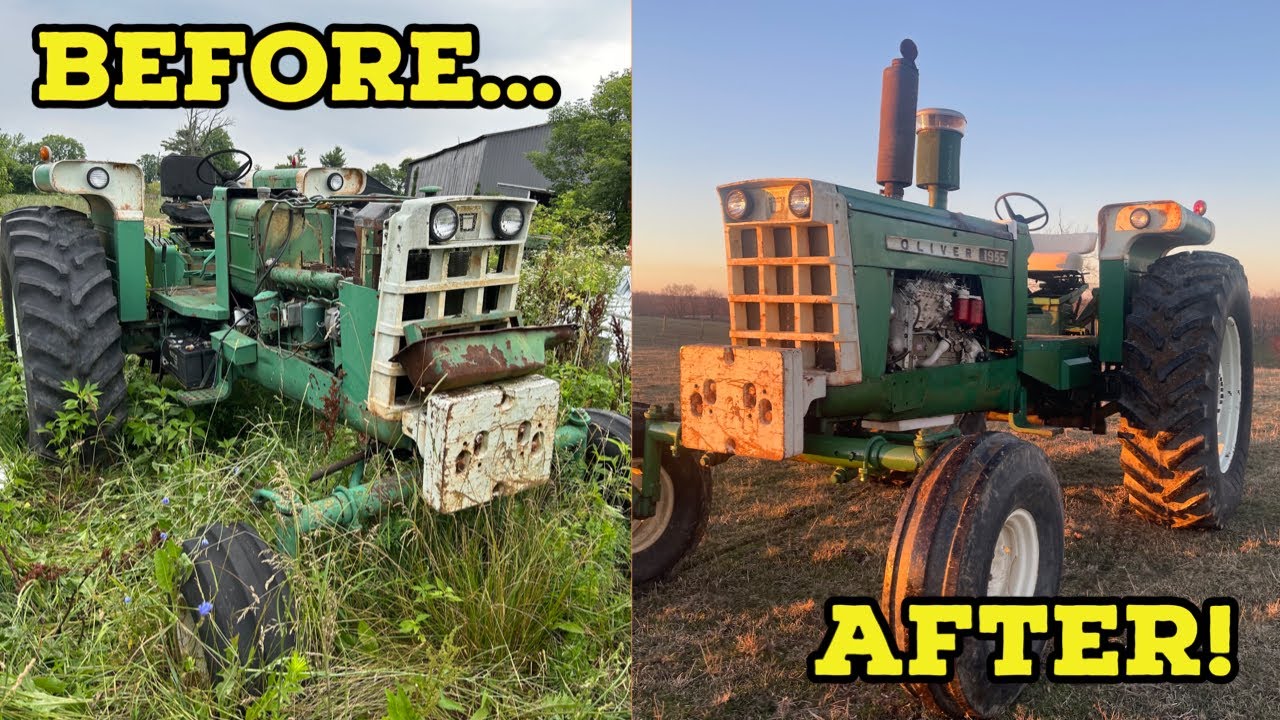 CUMMINS swapped Oliver Tractor / FULL BUILD!