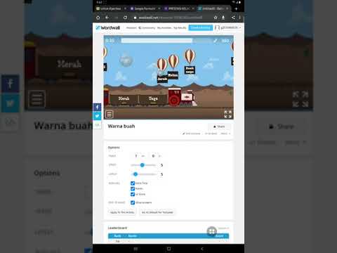 TUTORIAL GAMES BALLOON POP DI WORDWALL