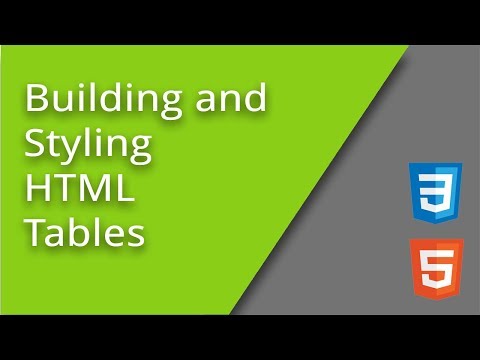 Building and Styling HTML Tables