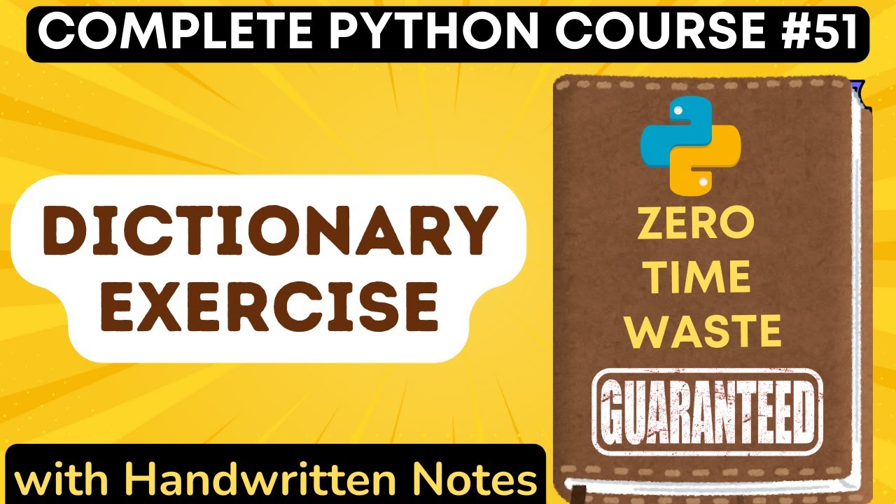 Python Dictionary Practice Exercise | Python Tutorial - #51