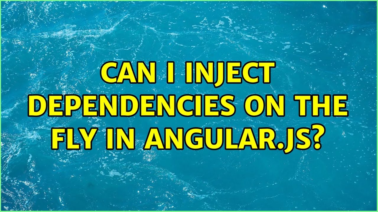 Can I inject dependencies on the fly in angular.js?