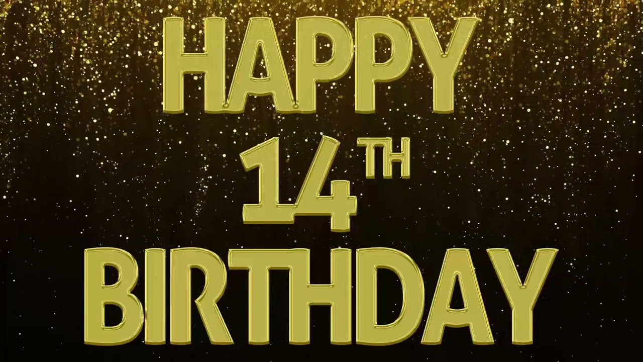 Happy 14th Birthday, Loop. Background loop. 3 Hours