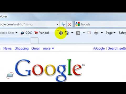 How to adjust toolbars in Internet Explorer