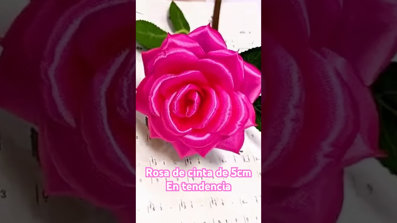 Cómo hacer rosas de cinta de 5cm en tendencia #diy #rosaseternas #ribbon #tutorial #flowers