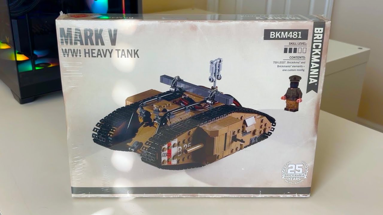 LEGO British Mark V Tank from Brickmania Review - BKM481
