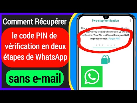 Comment récupérer le code PIN de vérification en deux étapes Whatsapp sans e-mail|Reset Whatsapp Pin