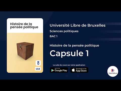 ULB - Sciences politiques - BAC 1 | Histoire de la pensée politique - Capsule 1