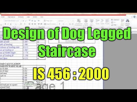 Design Of Dog Legged Staircase | Dog Legged Staircase /IS 456:2000 | Limit State Method |