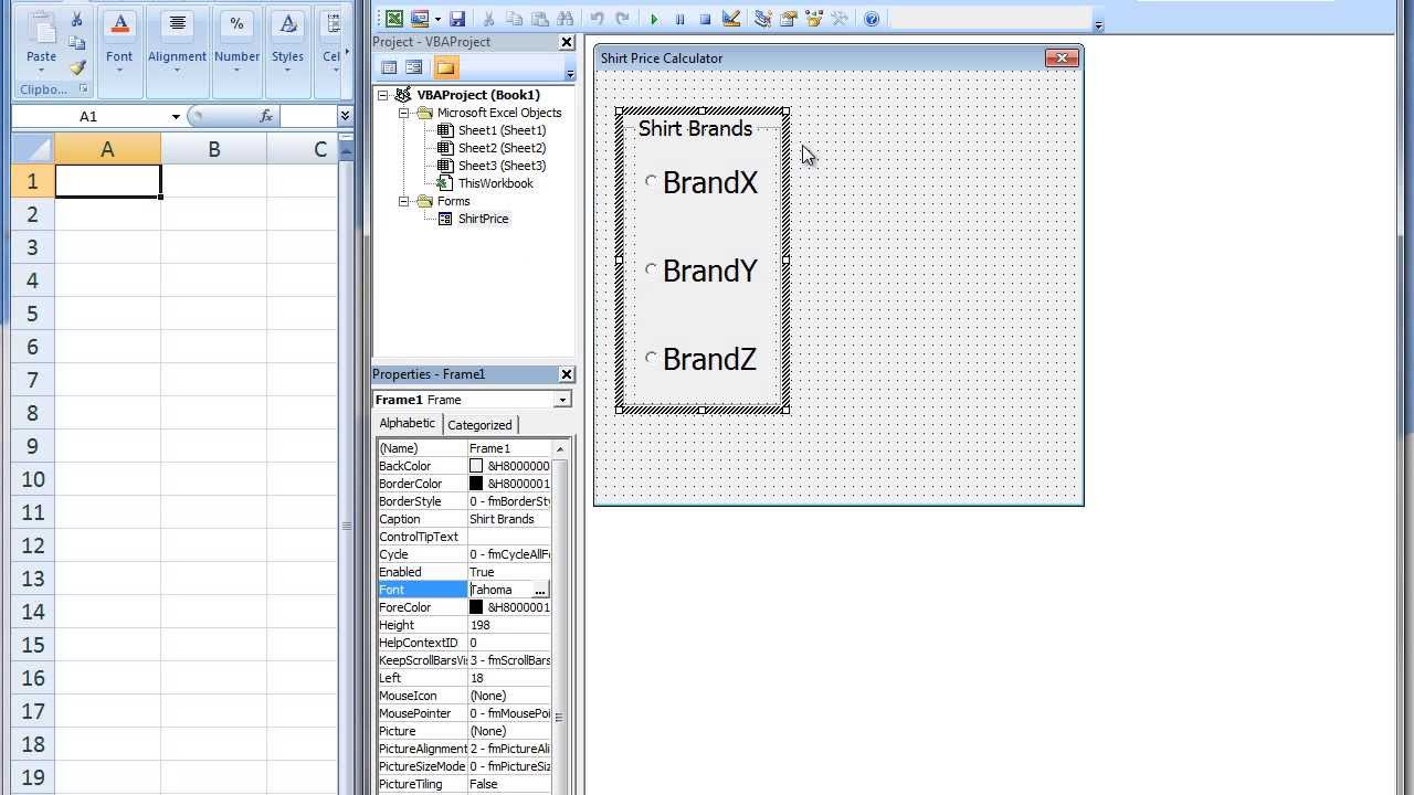 Excel VBA Topic 8.2 - UserForm example with OptionButton and ComboBox