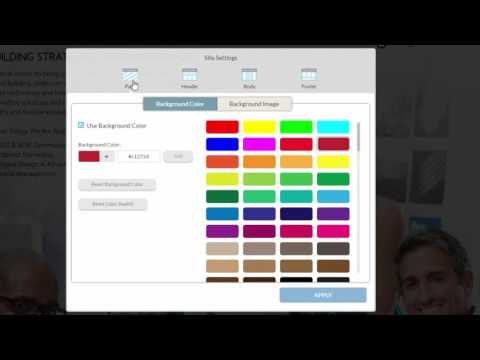 Website Builder Tutorial 3 - Changing Background Images and Colors