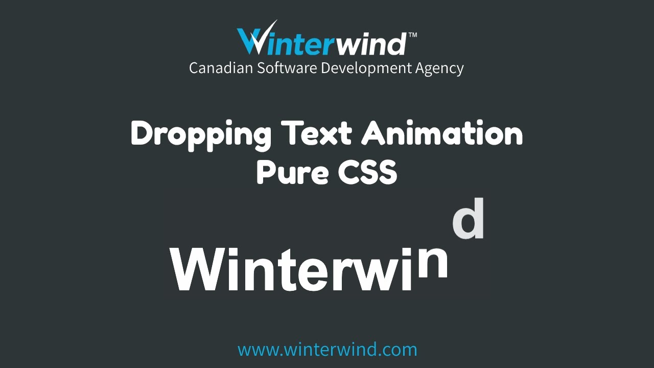 Dropping Text Animation with CSS
