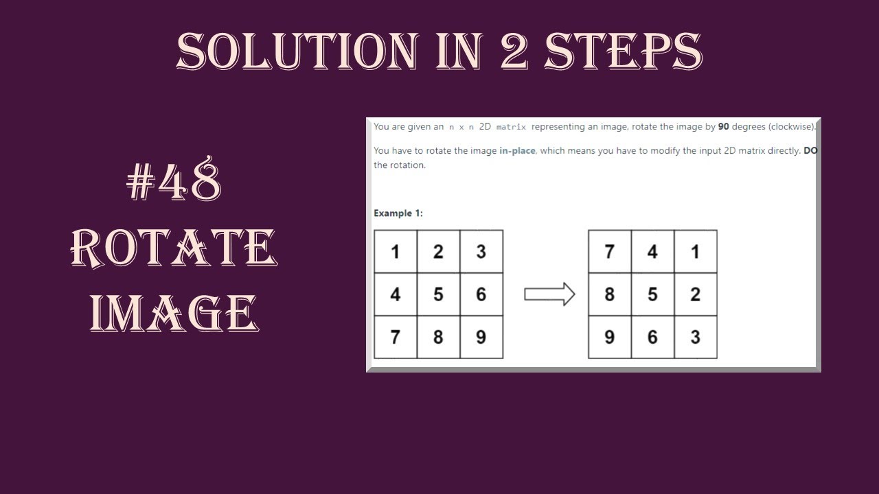 Leetcode 48 - Rotate Image