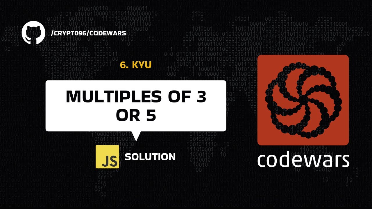Multiples of 3 or 5 - 6 kyu - JavaScript solution | Codewars Series