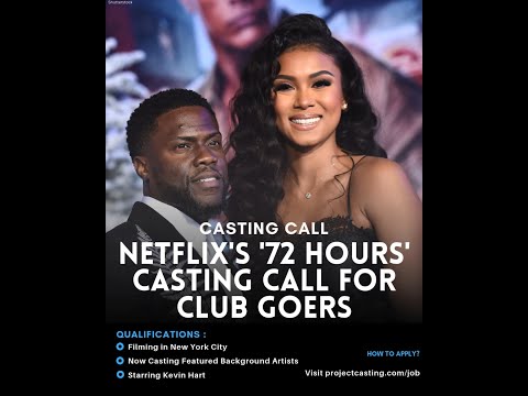 🎉 Casting Call Be a Club Goer in Netflix’s ‘72 Hours’ Starring Kevin Hart! 🎬🍾