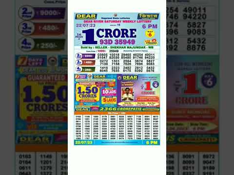 #Nagaland lottery result today 6pm 22.07.2023 #Dear #lottery