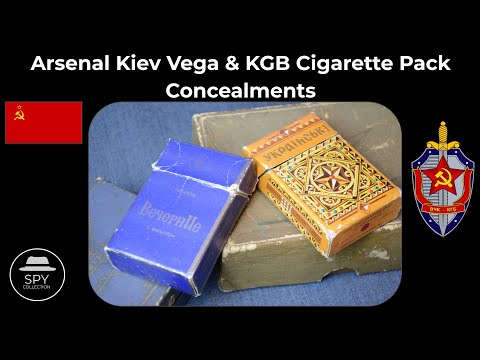 Arsenal Kiev Vega Subminiature Cameras & KGB Cigarette Pack Concealments