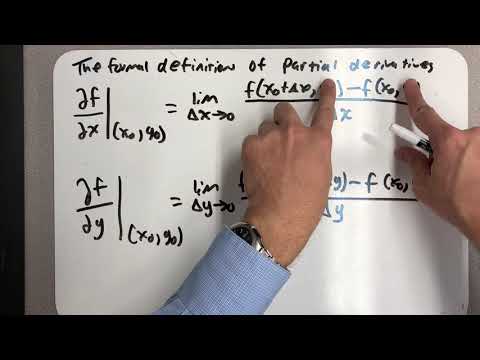 The definitions of partial derivatives and an example