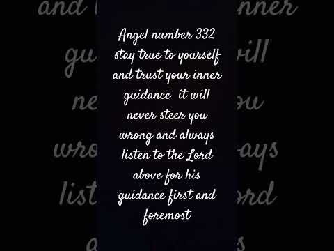 @Iwalkwithgod-v5y Angel number 332 stay true to yourself and trust your inner guidance