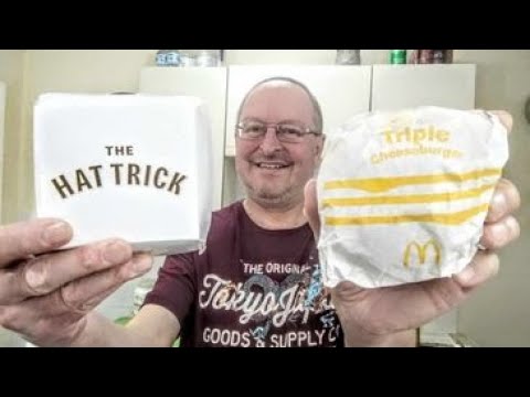 McDonald's Limited Edition Hat Trick Burger Vs Triple Cheeseburger ~ Food Review