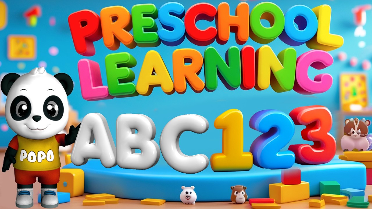 Preschool Learning activities for 3 year olds at home | Learn ABC Phonics Shapes Numbers Colors 🌈