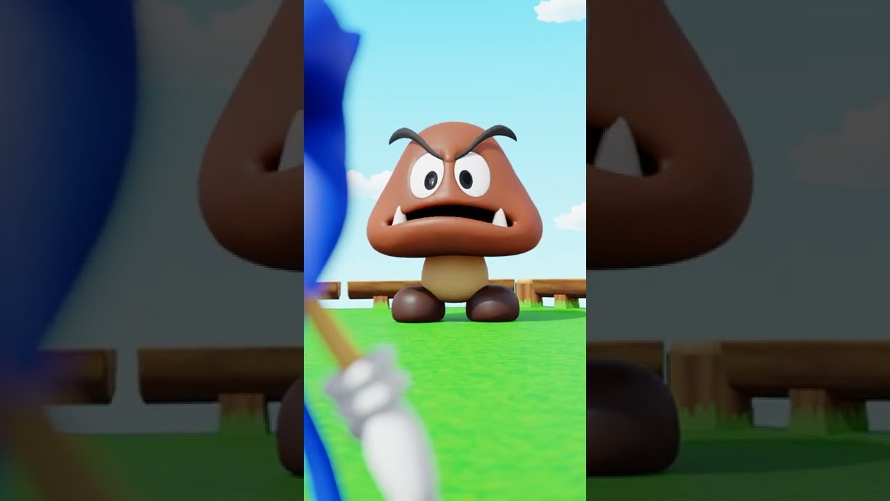 Sonic kicks a Goomba #shorts - LokmanVideo