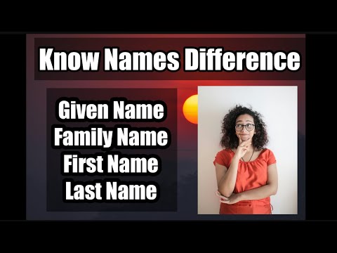 Given name and family name difference | According to IRCC| Know with live examples
