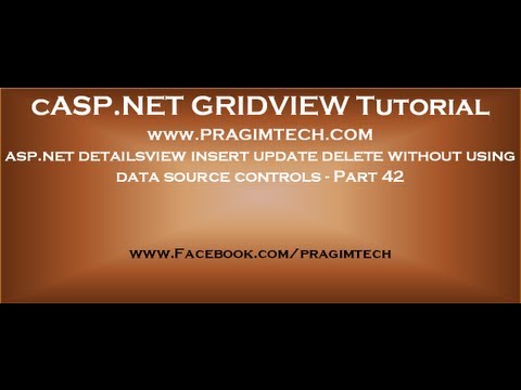 Learn asp net detailsview insert update delete without using data source controls Part 42 - Mind ...