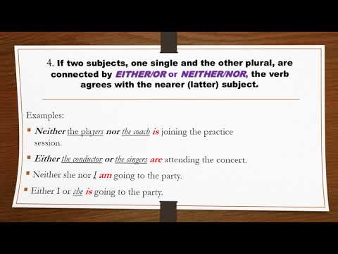 SUBJECT VERB AGREEMENT ppt