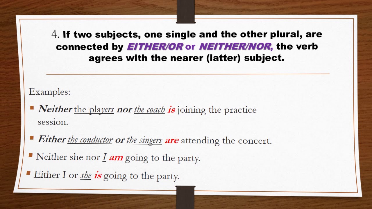SUBJECT VERB AGREEMENT ppt