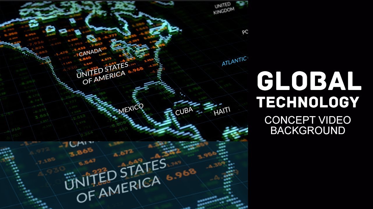 Abstract Digital Global Technology Concept Background HD