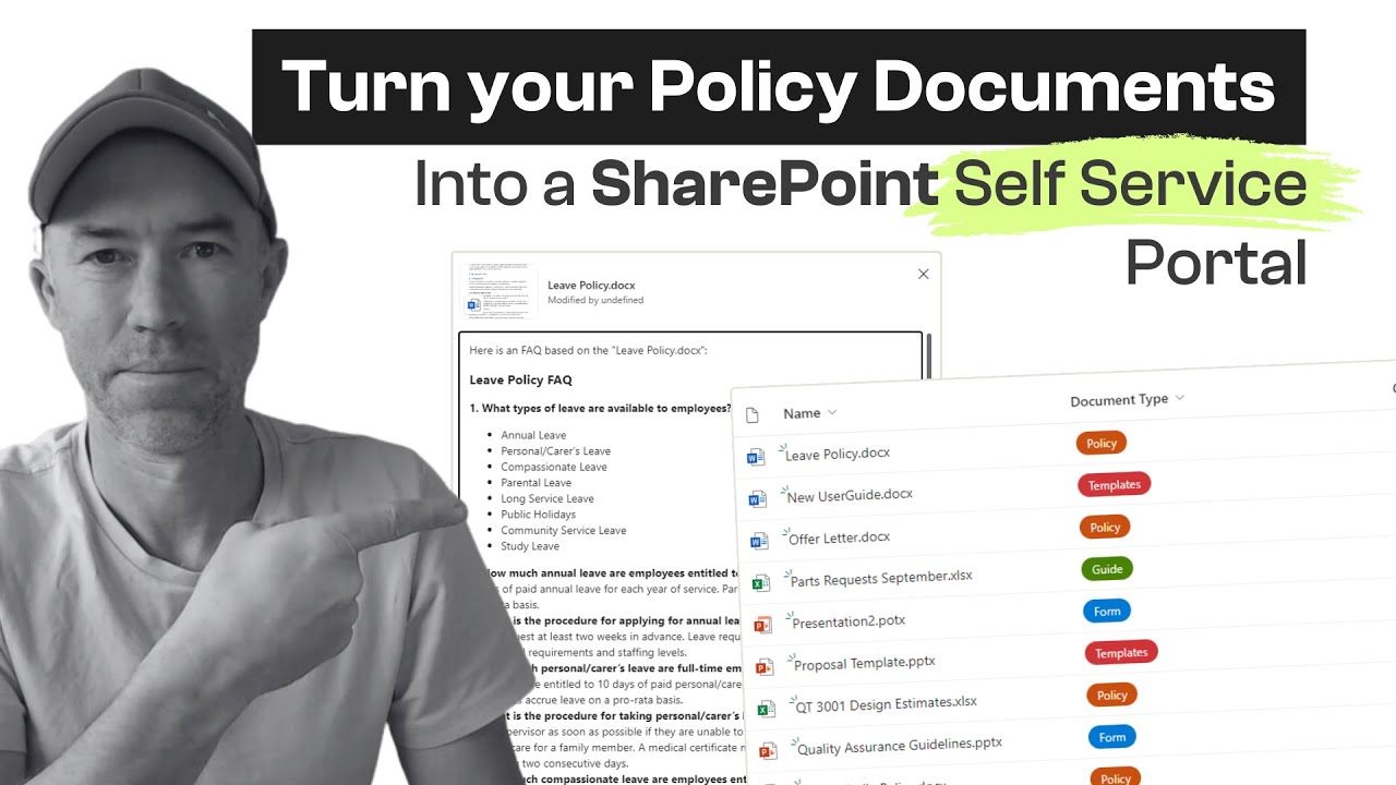 From Policies to a Self-Service SharePoint Portal with Copilot