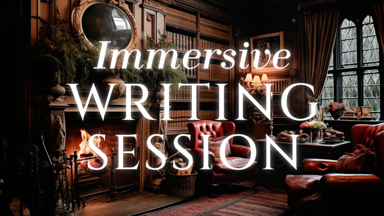 writing in a cozy old library during an autumn thunderstorm ✍🏼 ✨ (ambience + music)