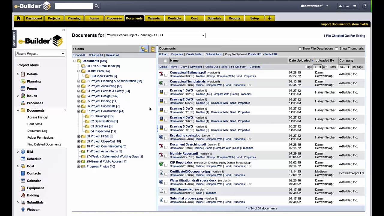 e-Builder: Consolidated Document Management for Construction
