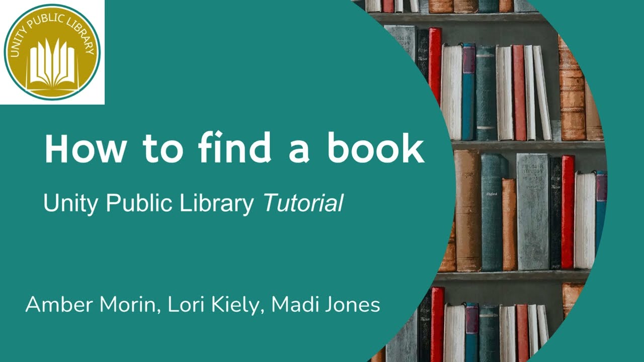 Unity Library: Find a Book Tutorial