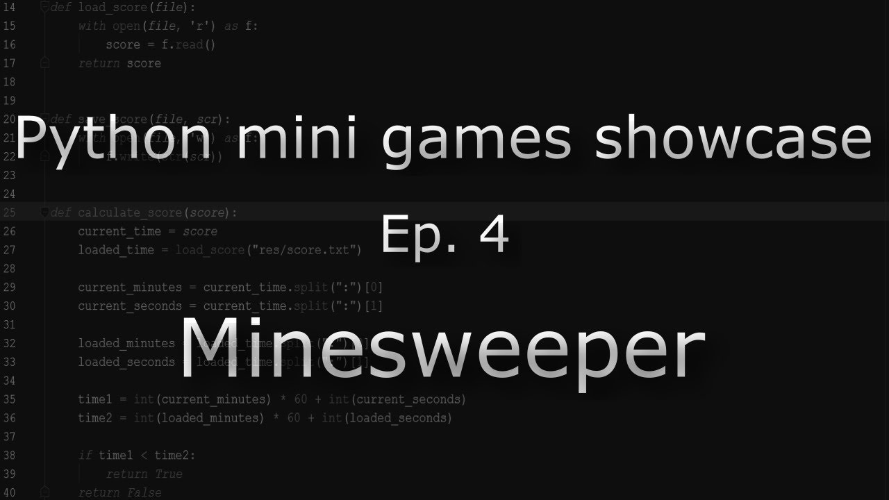 Python mini games showcase Ep. 4 - Minesweeper (with source code)