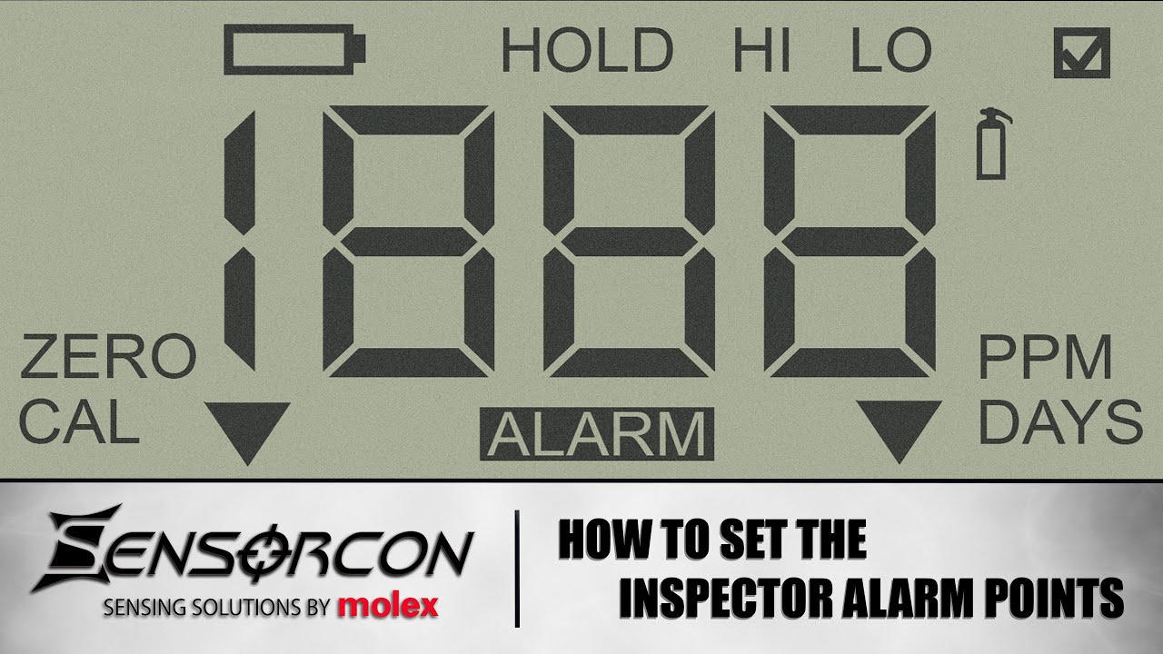 How To Set The Industrial Pro CO Inspector Alarm Points