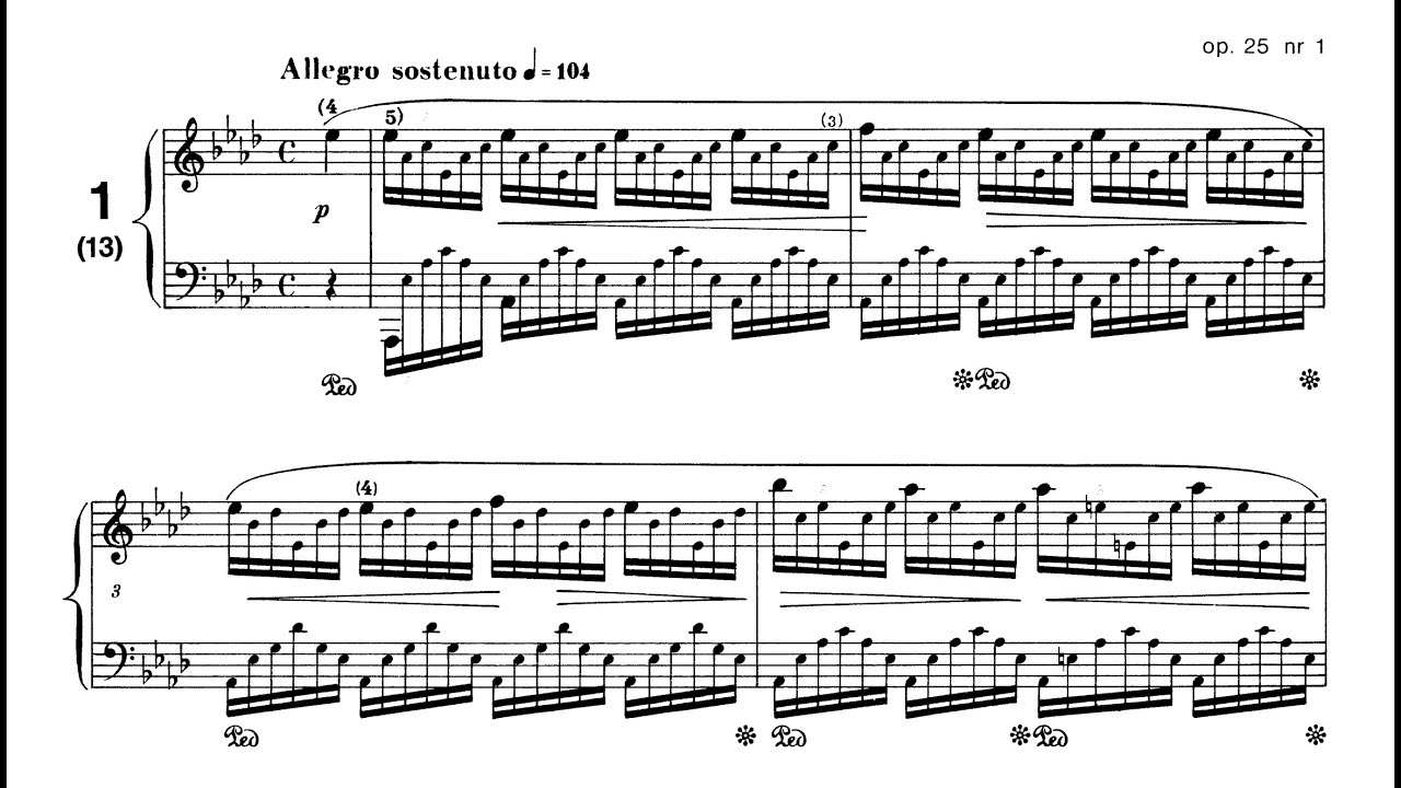 Chopin - Etude Op. 25, No. 1 [Pollini]