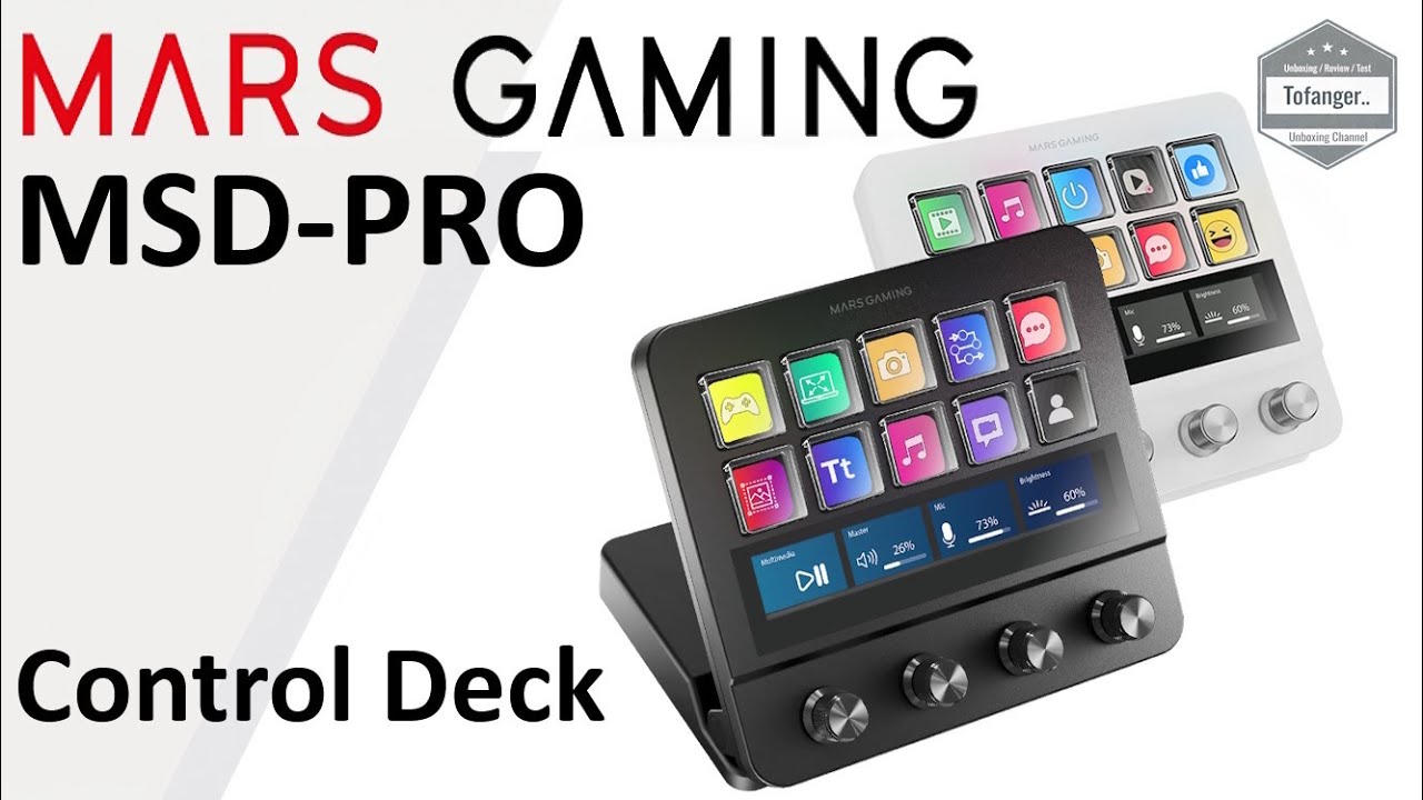 Mars Gaming MSD-PRO Control Panel Deck - Windows & MacOS - Stream Deck - Unboxing