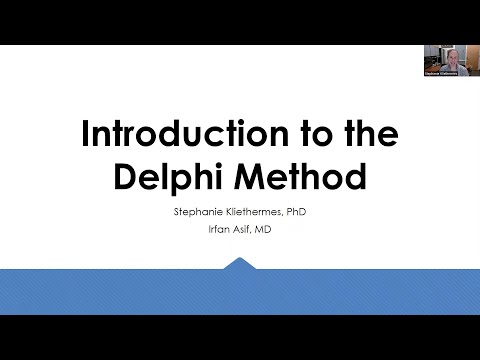 Introduction to the Delphi Method
