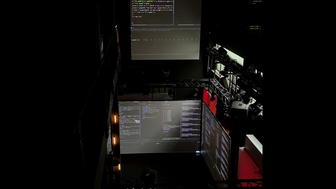 nesso live coding, hydra on multiple screens + TidalCycles