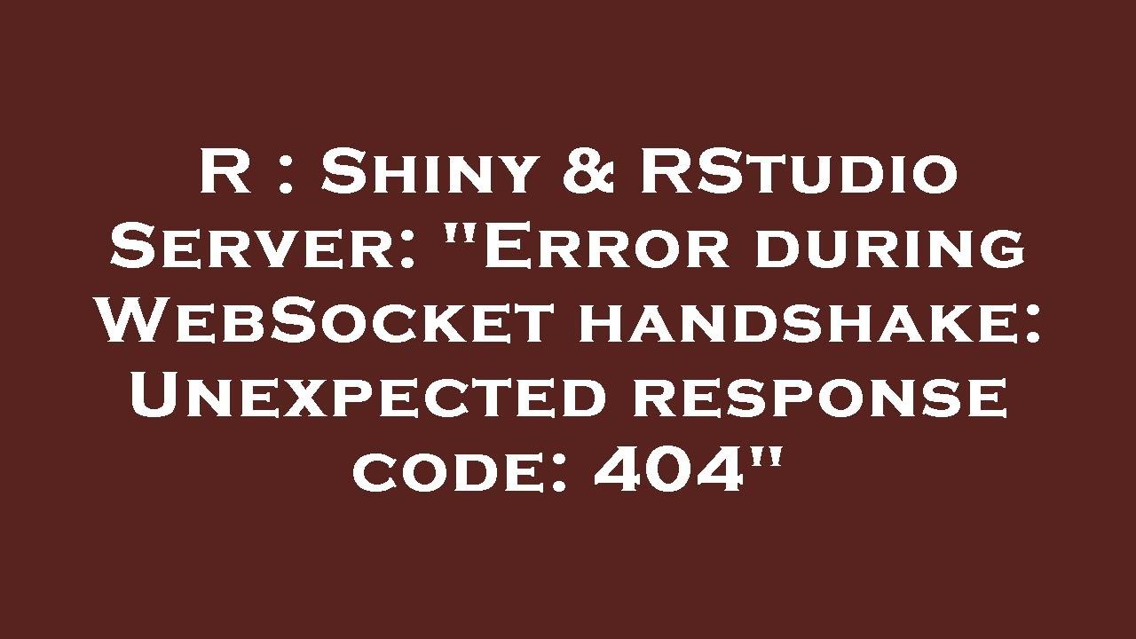 R : Shiny & RStudio Server: 