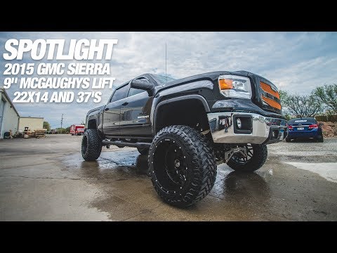 Spotlight - 2015 GMC Sierra, 9" McGaughys Lift, 22x14, and 37's