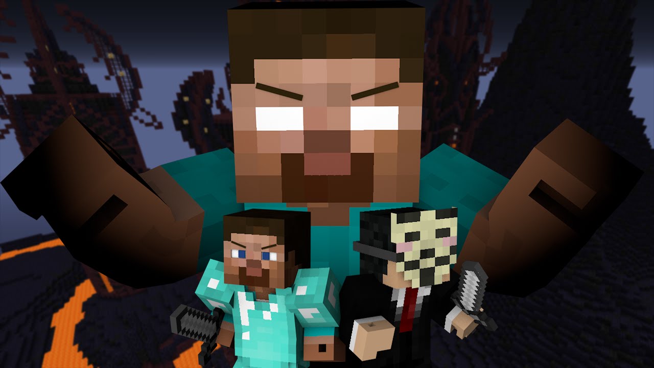 Pro and Hacker VS. Herobrine - Minecraft