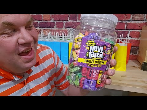 Review for giant tub of Now and Later candies