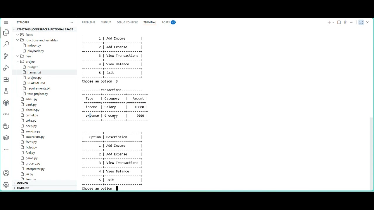 Python Project | CS50P  Final Project | Personal Finance Tracker
